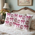 Coquette Pink Bow Disco Ball Pillow Covers 18x18, Preppy Girly Room ...