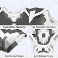 Black White Pixel Art Pure Cotton Bodysuit Short Sleeve Pajamas One ...