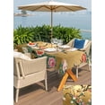Bird Floral Branch Rectangle Outdoor Tablecloth with Umbrella Hole ...