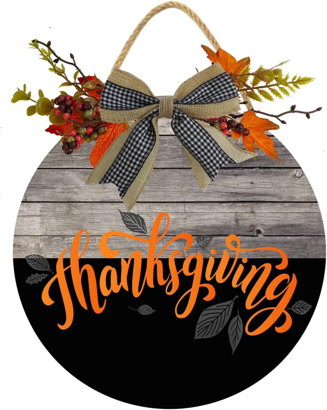 Eveokoki 12" Thanksgiving Sign Plaque Front Door Decoration Vintage ...