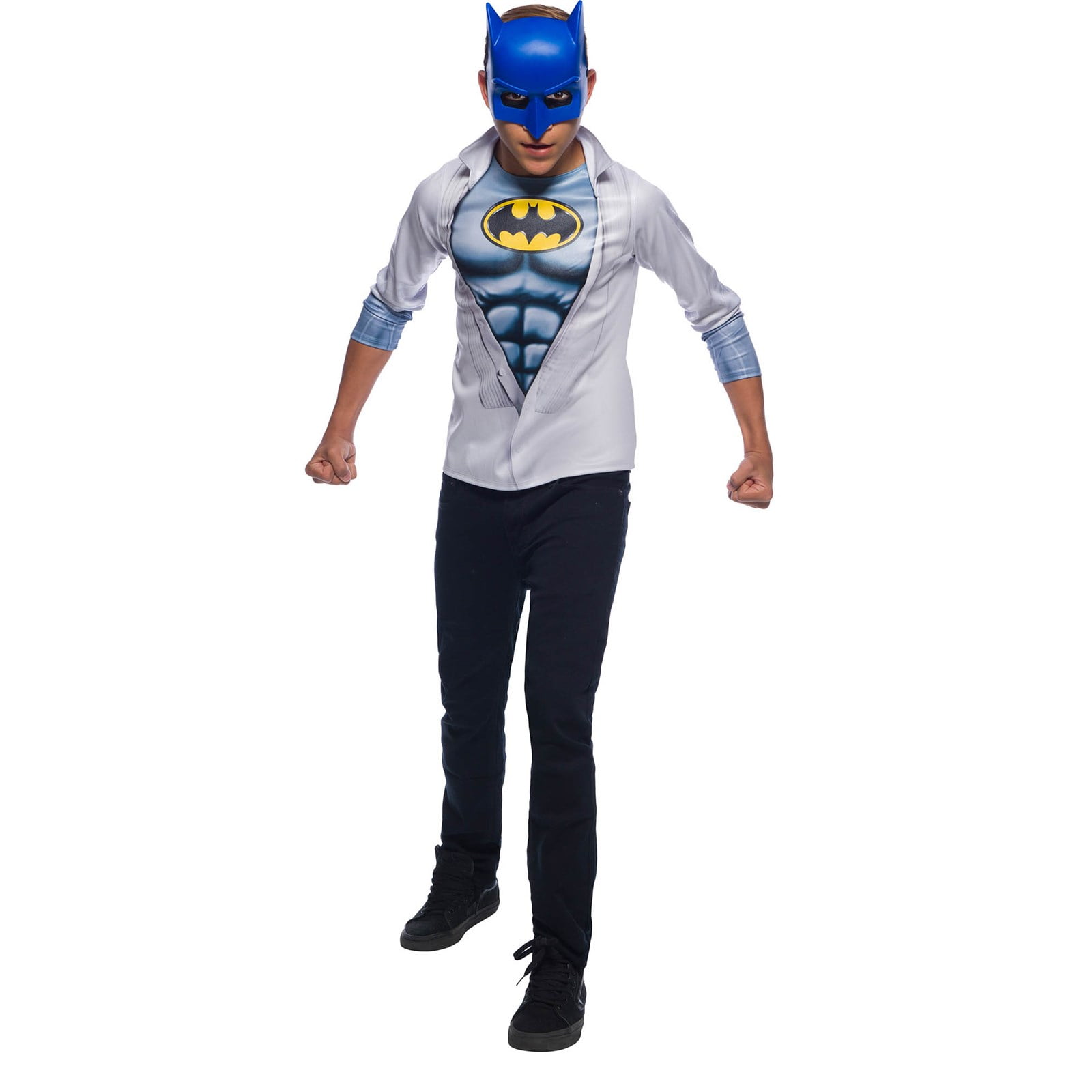 Boys Photo Real Batman Costume Top - Walmart.com