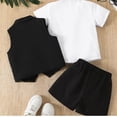 Boys Summer with Sequin Vest formal Pants Toddler Kids Tuxedo Outfit ...