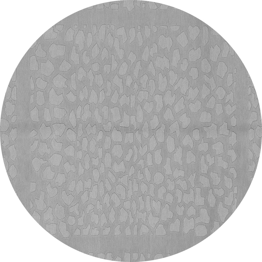 Ahgly Company Indoor Round Abstract Gray Modern Area Rugs, 6' Round ...