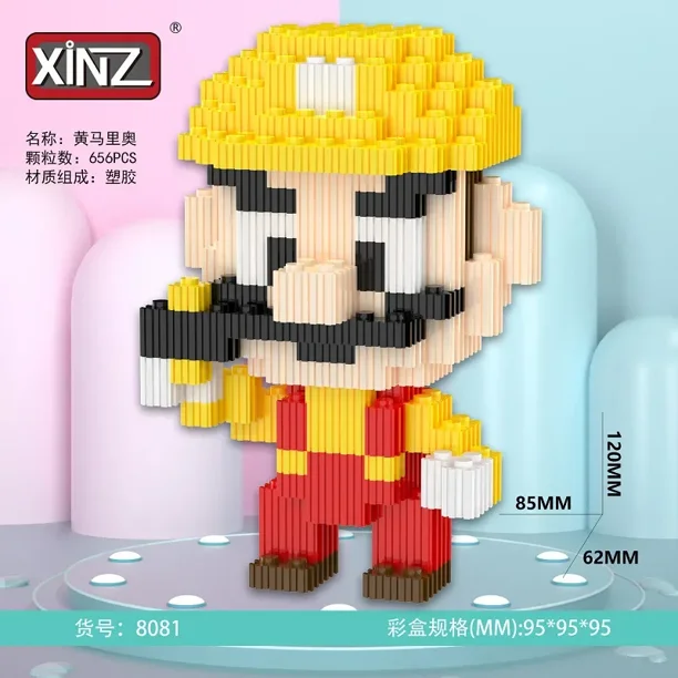 Super Mario Bros Xinz Building Blocks Bowser Peach Toad Luigi Yoshi DIY ...