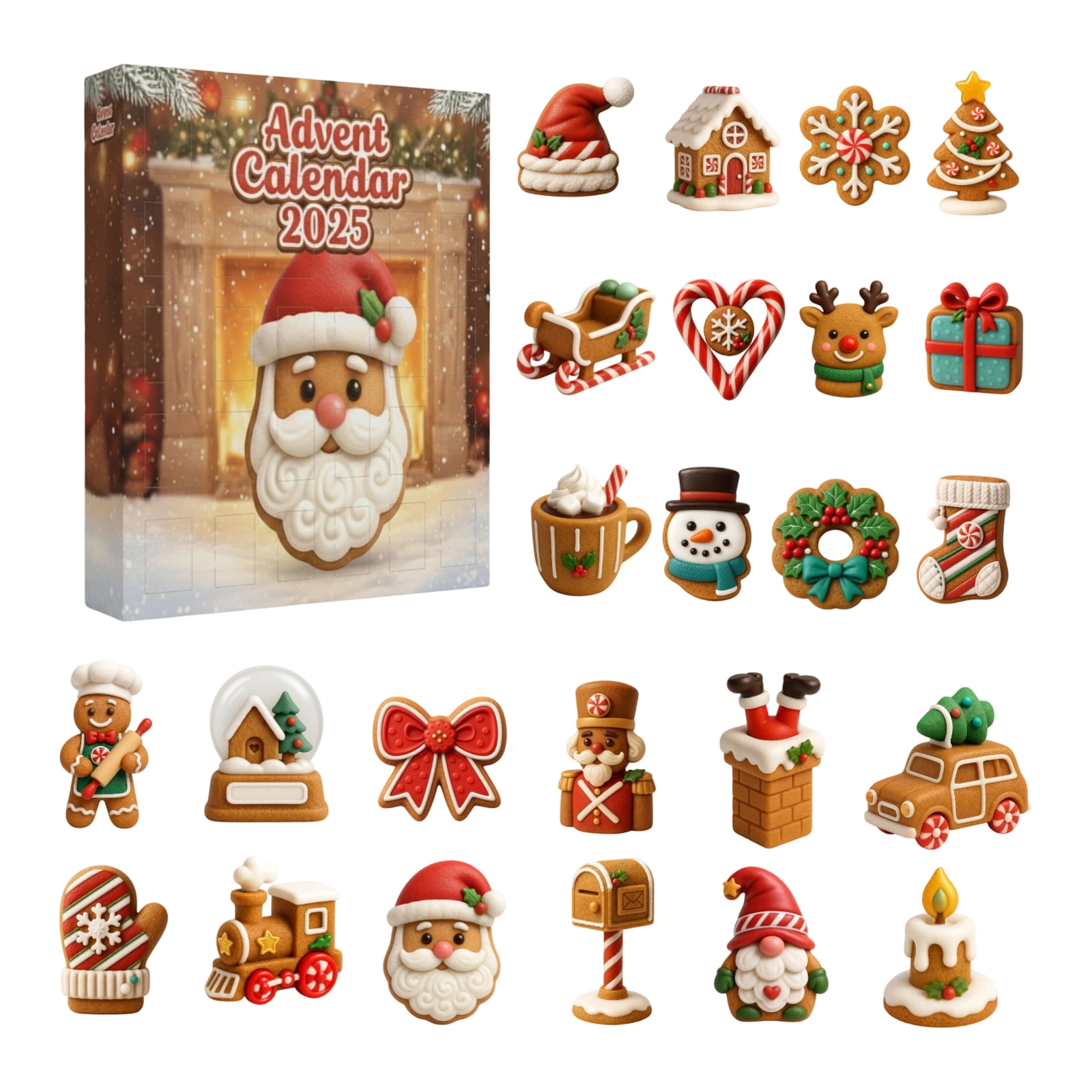 Gingerbread Man Christmas Advent Calendar 2025 2DArrival Calendar ...