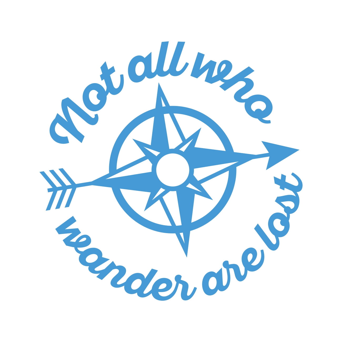 Not All who Wander are Lost Sticker Decal Die Cut - Self Adhesive Vinyl ...