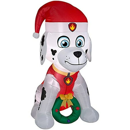 Gemmy Airblown Inflatable Paw Patrol Marshall w/Wreath 4.5 ft Tall ...
