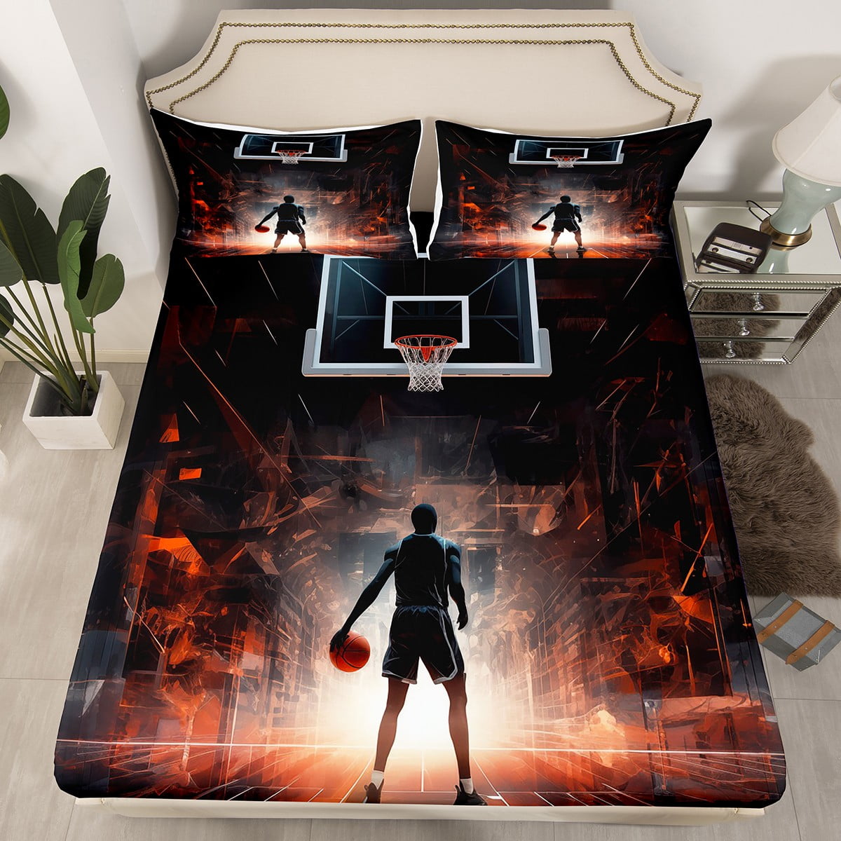 Click here for Yst Boys Fitted Sheet Queen Size Basketball Bed Sh... prices