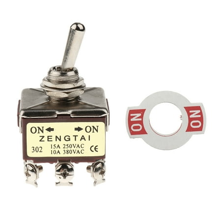 Toggle Switch AC 250V 15A 9 Pin Terminals Rocker Toggle Switch ...