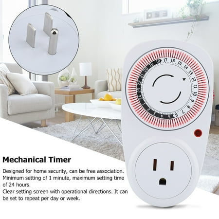 Mechanical Outlet Timer,2 Types 24 Hours Hours Mechanical Timer Indoor ...