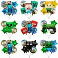 Minecraft Cartoon Game Pixel Boy Aluminum Film Balloon Set Children's ...