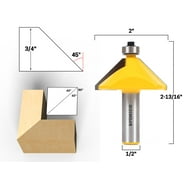 45 Degree Bevel Edge Forming Router Bit - 1/4" Shank - Yonico 13915q ...