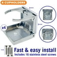 Better Boat Folding Boat Cup Holders, Set of 4, Wall Mount for Boats ...