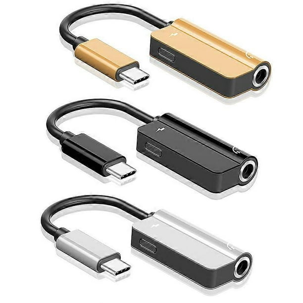 Type-C to 3.5mm Jack AUX Audio Headphone USB-C Charging Adapter Splitter Cable | Walmart en línea