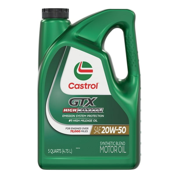 Aceite de motor Castrol GTX High Mileage 20W-50 sintético, 5 litros | Bodega Aurrera en línea
