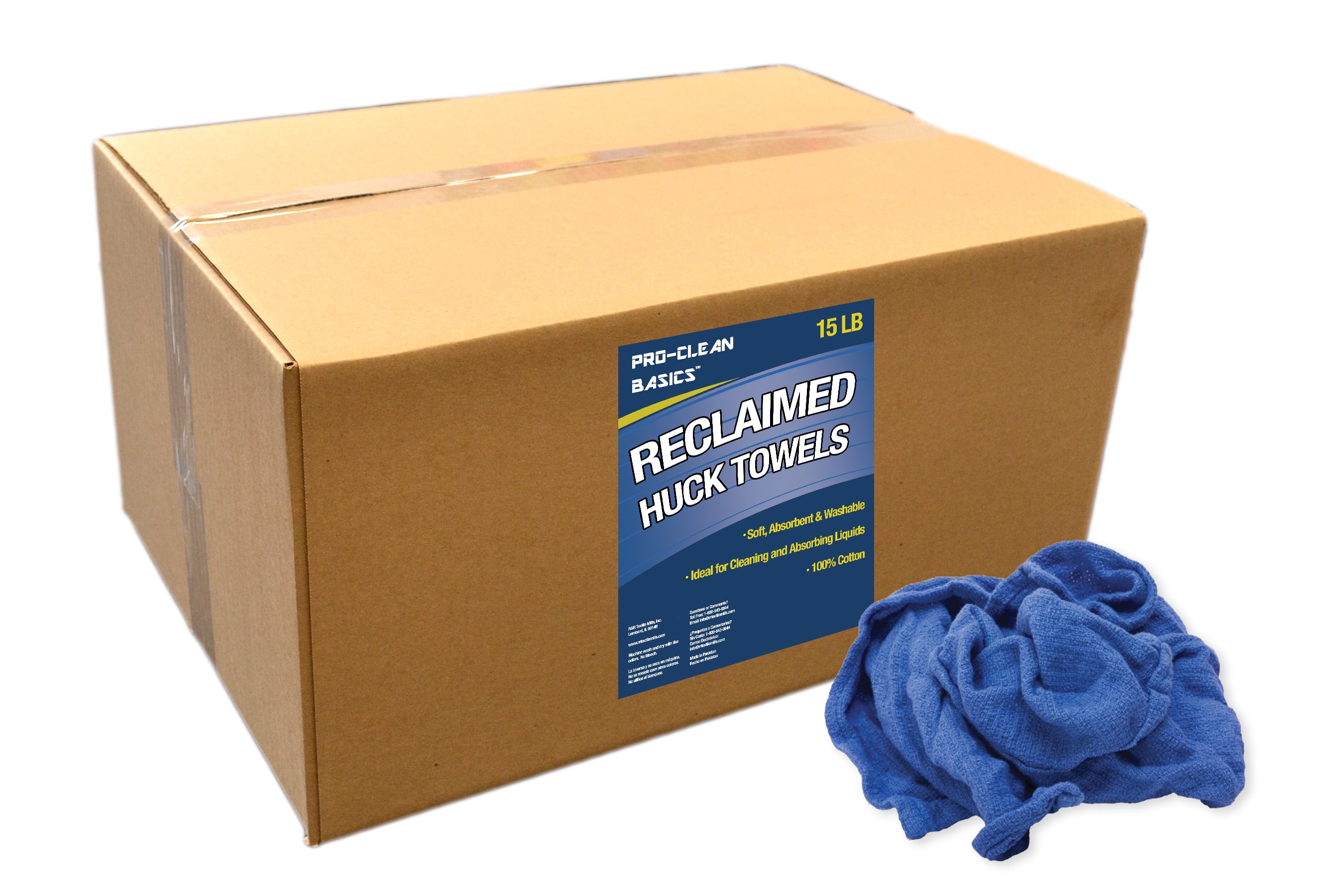 Pro-Clean Basics 15 LBS Box of Reclaimed Huck Towels - Walmart.com