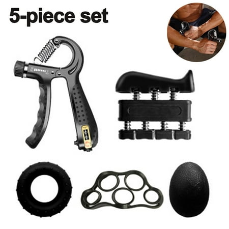 Grip Strength Trainer Workout Kit (5 Pack), Adjustable Resistance ...
