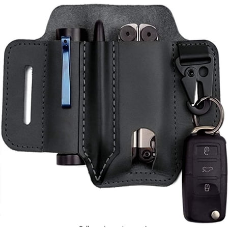 Multitool Leather Sheath Pocket, EDC Leather Sheath, 3 Pockets ...