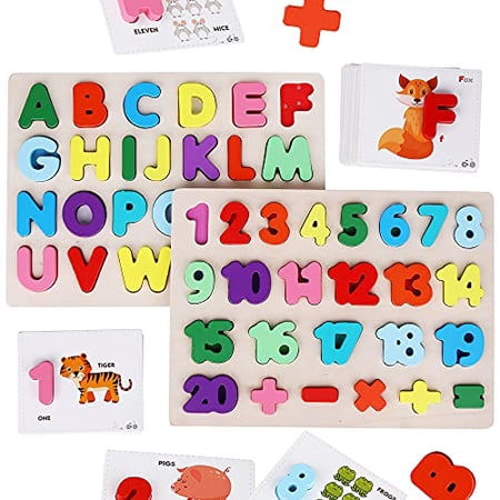 Alphabet Number Puzzles & Flash cards - Preschool Educational Learning ...