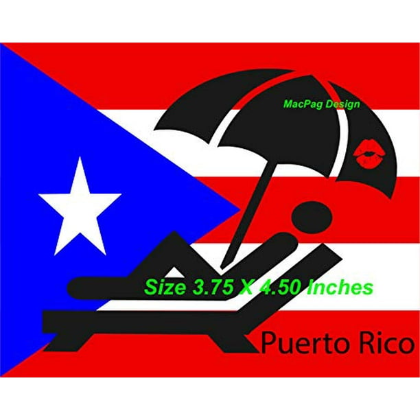 Puerto Rico Flag Sticker (Pack of 2), Vinyl Decal, Puerto Rican ...