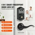 SKYSHALO Fingerprint Access Door Lock, Dual-Handle, Key-Free Entry via ...