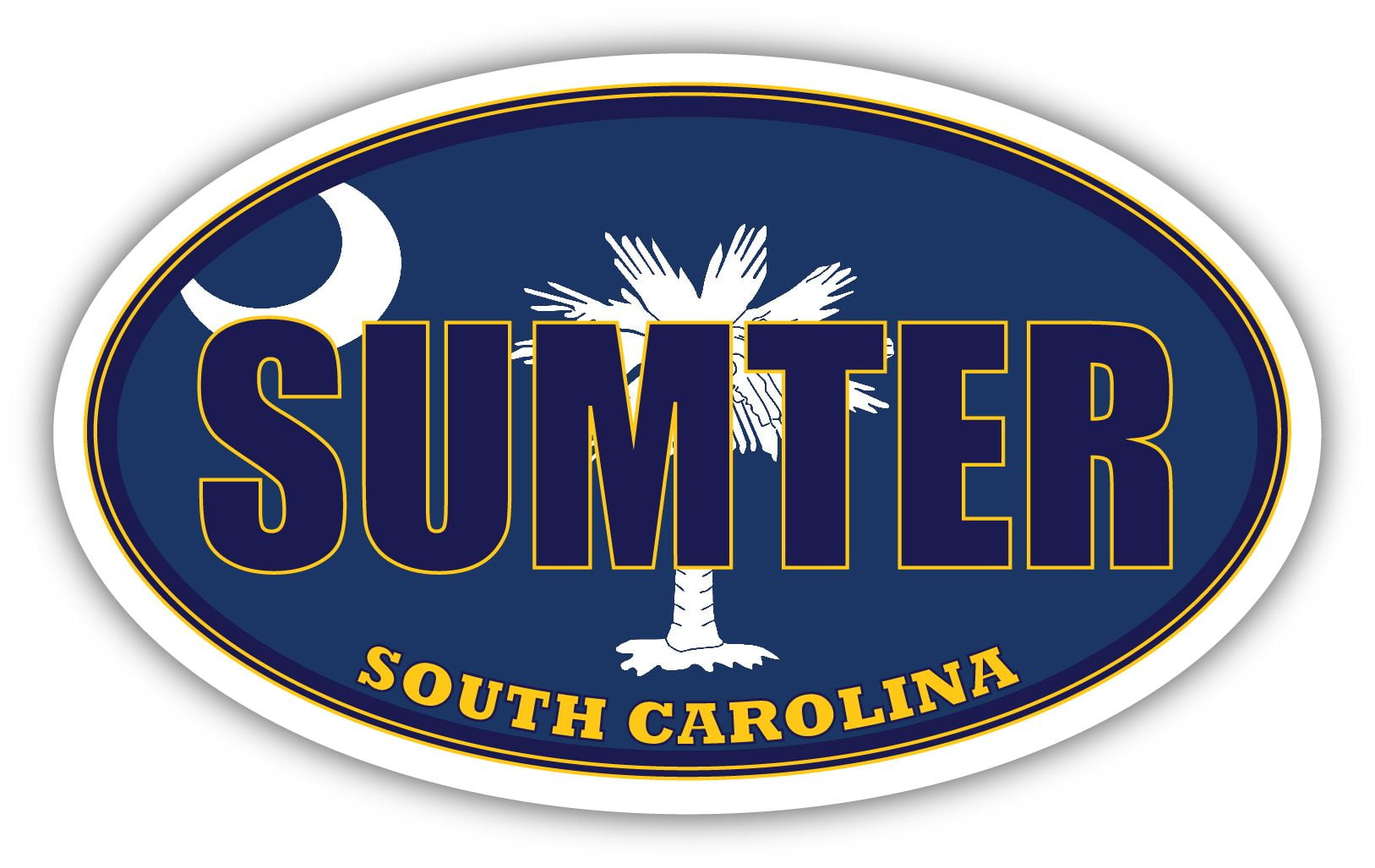 Sumter City South Carolina State Flag | SC Flag Sumter County Oval ...