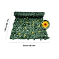 Rollable Artificial Ivy Leaf Fence with Yellow Daisy Accents ...