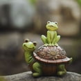Large Resin Frog Turtle Garden Statue: Outdoor Sculpture Figurine for ...
