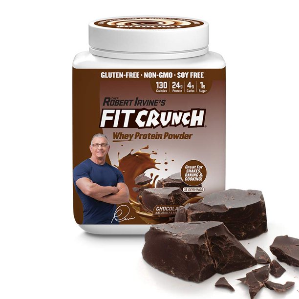 Fit Crunch Protein Powder, Chocolate Deluxe, 25g Protein, 18 Servings ...