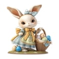 10 Pack Easter Bunny And Egg Hanging Ornaments 2D Flat Designs Suitable ...