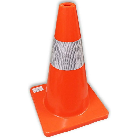 BENTISM Heavy Duty Plastic Traffic Safety Cones, 12 PCS Large Hazard 18 ...