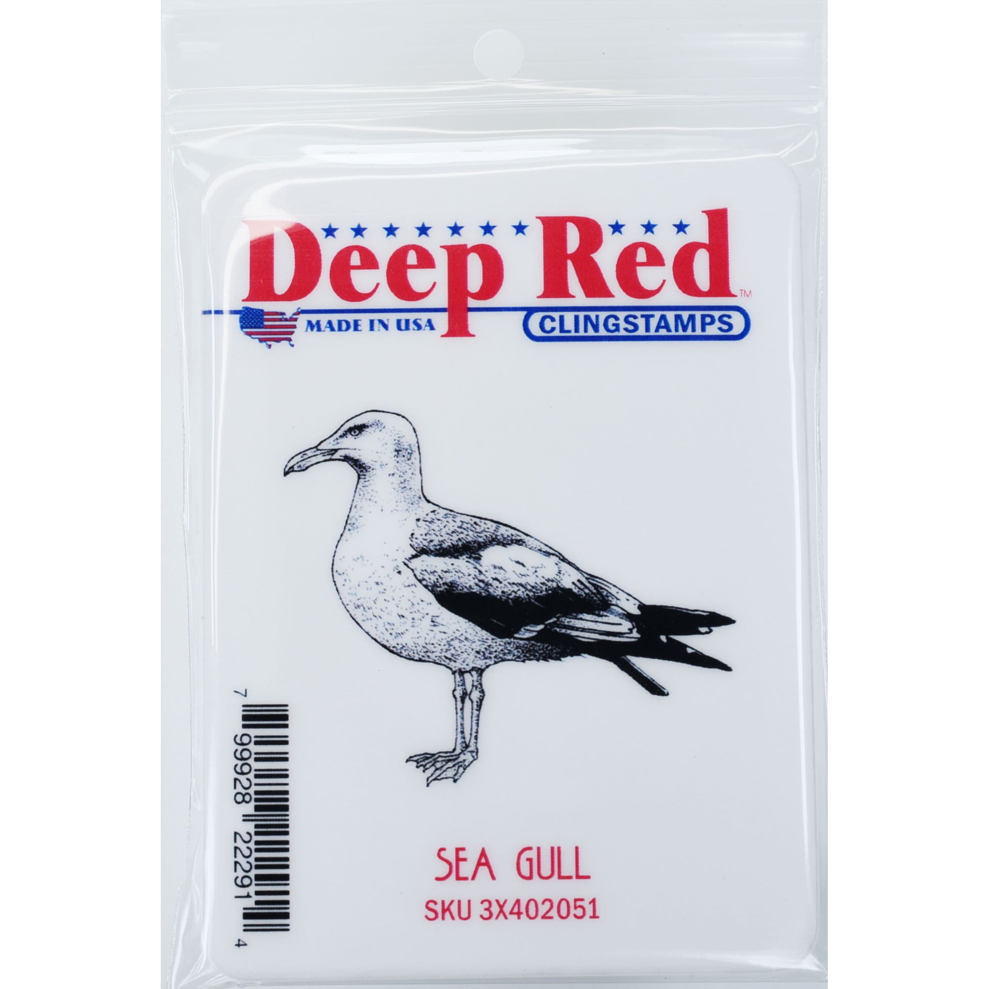 Deep Red Stamps Seagull Rubber Cling Stamp 2 x 2 inches. - Walmart.com