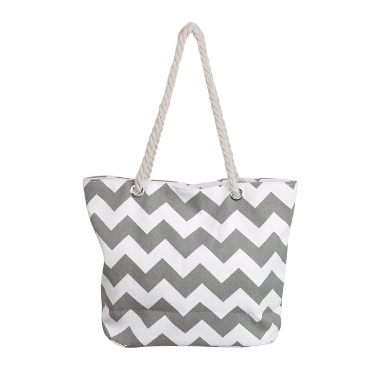 Premium Large Chevron Zig Zag Canvas Tote Shoulder Bag Handbag ...