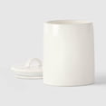 64oz Canister Aralia White Ceramic Medium Cream - Walmart.com