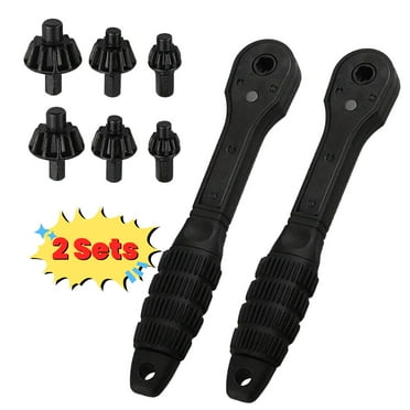 2 in 1 Detachable Head Key Ratchet Wrench Drill Chuck Torque Spanner ...