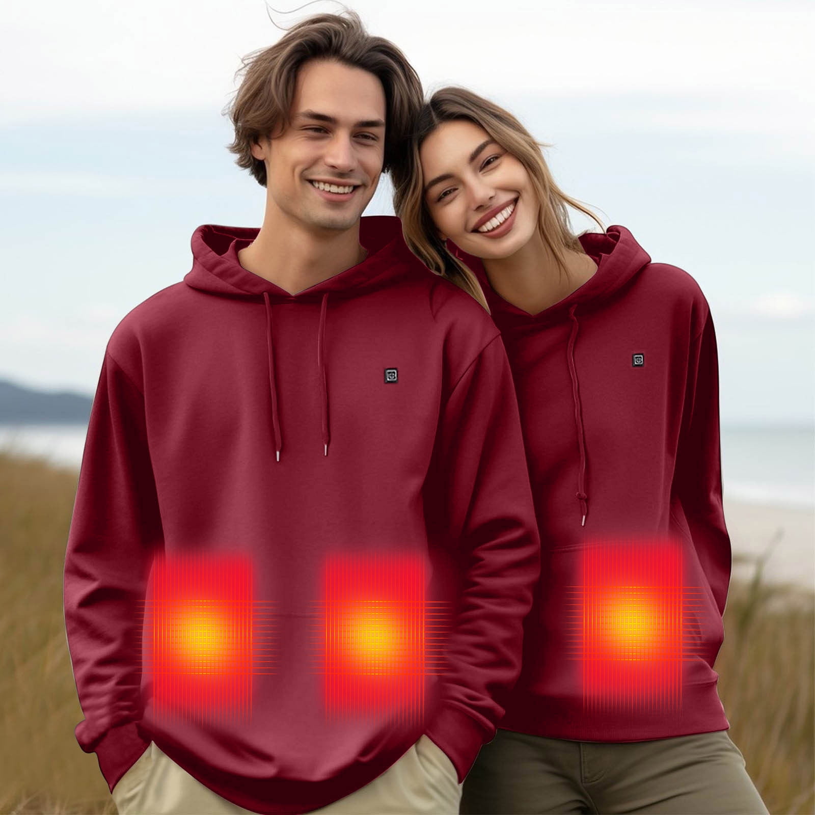 Click here for Com1950s Heated Hoodie For Adults electric Warming... prices