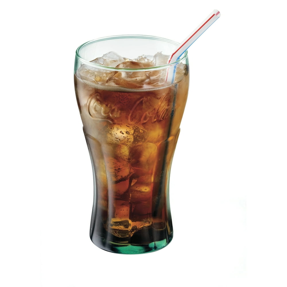 Libbey 1675 Oz Coca Cola Glass Tumblers Set Of 12