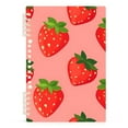Strawberry Pattern Ring Binder Notebook Journey Note Diary College ...