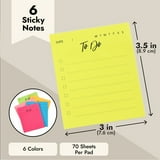 6 Pack Small To Do List Sticky Notes, Daily Planning Notepad for Memos ...