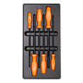 Mayhew Mayhew Hi Vis Orange 6 PC Long Slotted & Phillips Screwdriver ...