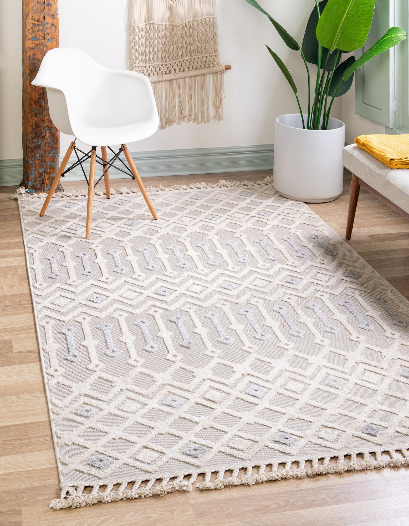 Rugs.com Arlo Collection Rug – 8' x 10' Sandy Beige Medium Rug Perfect ...