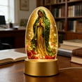 LED Guadalupe Virgin Prayer Lamp Warm Light Mary Prayer Night Light USB ...