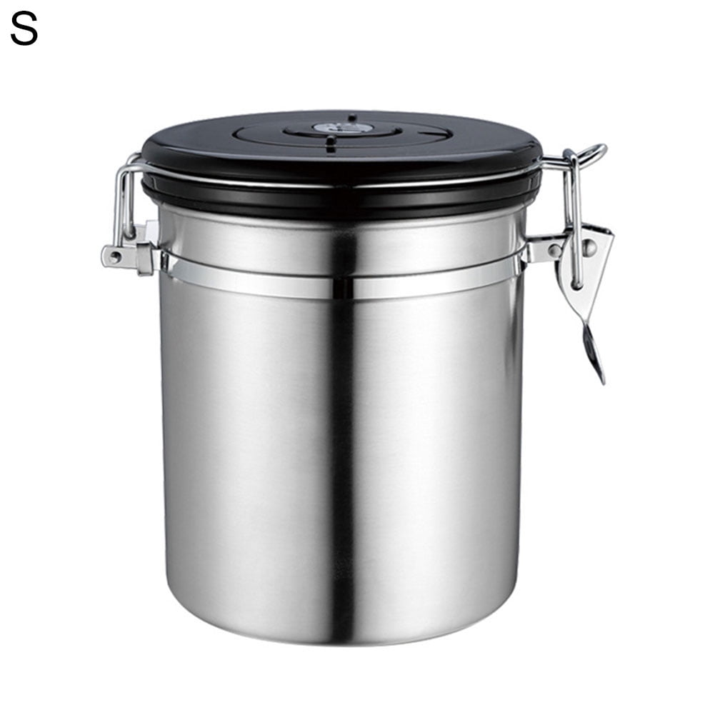Coffee Canister, Airtight Stainless Steel Kitchen Food Storage ...