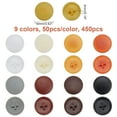 450Pcs 9 Colors 16mm Plastic Screw Cap Colorful Pieces Hinged Screw ...