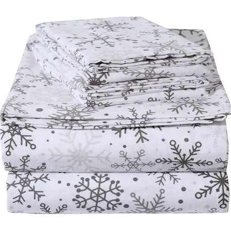 Queen Sheets 160 GSM Flannel Bed Sheets 100% Cotton Double Brushed ...