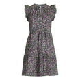 Time and Tru Women's Tiered Cotton Poplin Dress - Walmart.com