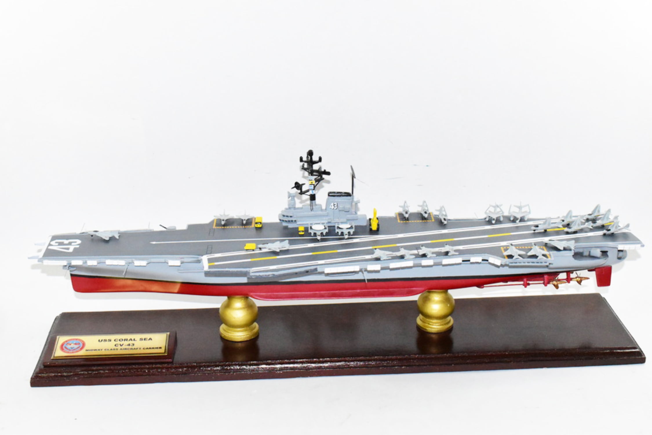 CVA-43 Coral Sea 1971 Midway Class Model,Navy,Scale Model, Mahogany,24 ...