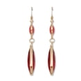 Red Crystal Goldtone Drop Earrings - Walmart.com