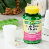 Spring Valley Hair, Skin & Nails Caplets Dietary Supplement, 240 Count ...