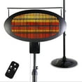 Optimus 1500 Watt 4710 BTU Portable Outdoor Infrared Patio Heater Black ...